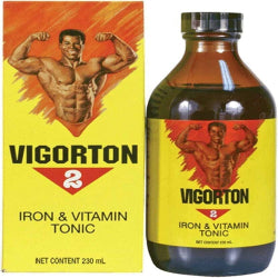 Vigorton 2 Iron and Multivitamin Tonic Build Up Body 230 ml B2 B6 B12 ...